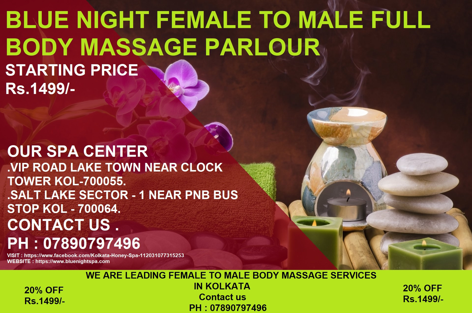 Body Massage and Spa Center | Kolkata Massage Center | Blue Night Spa