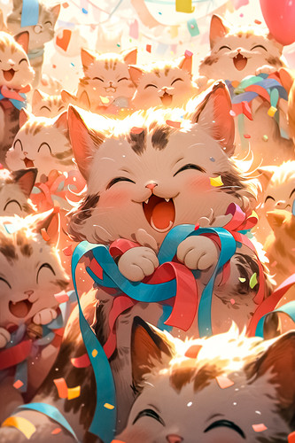 Many Kawaii Cats | Kuso Prints