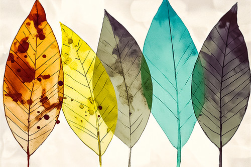 Minimalist Modern Art Leaves | Kuso Prints