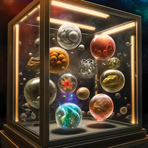 Multiverse inside a Display Case | Kuso Prints