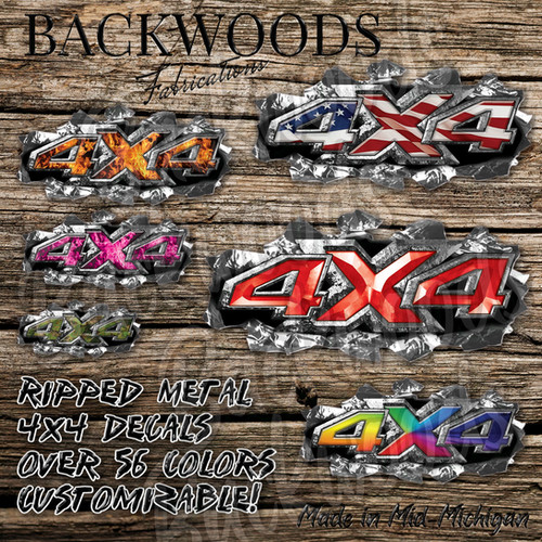 Ripped Torn Metal Graphic Decals 65+ Colors Car, Boat, Motorcycle ...