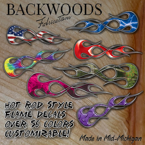 Old School Flame Decals for motorcycle, car, truck golf cart, helmet ...