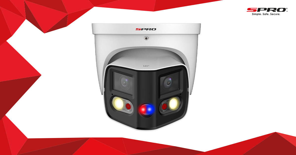 SPRO 4MP Dual-Lens Panoramic IP Camera with AI-Pro Technology