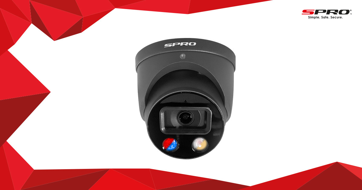 SPRO Active Deterrence 2.0 IP Turret Cameras - Grey -V2 | SPRO CCTV