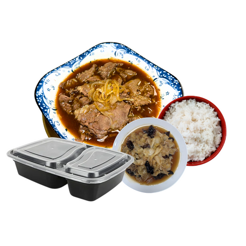 Bento - Gyudon Beef With Vegetable Meal | SSH Sauces