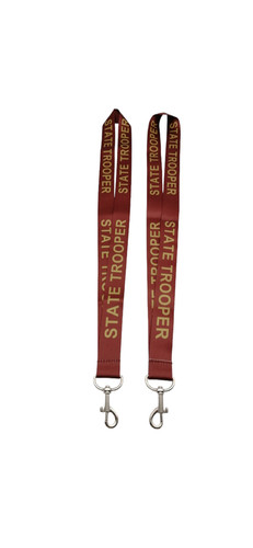 Lot of 5 State Trooper Garnet & Gold Lanyards with Dog Leash Style Clip ...