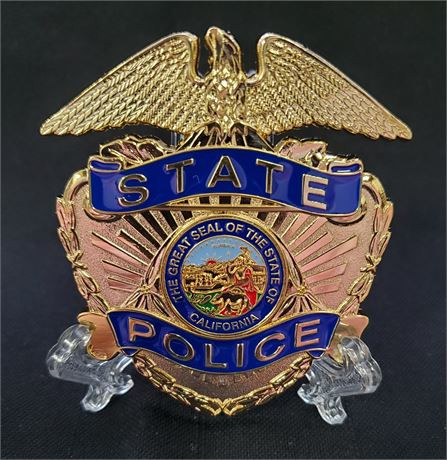 California State Police Cap Piece - Blue | California Badge