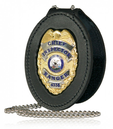 700DX DELUXE OVAL RECESSED BADGE HOLDER WITH CLIP | Code 4 PSE