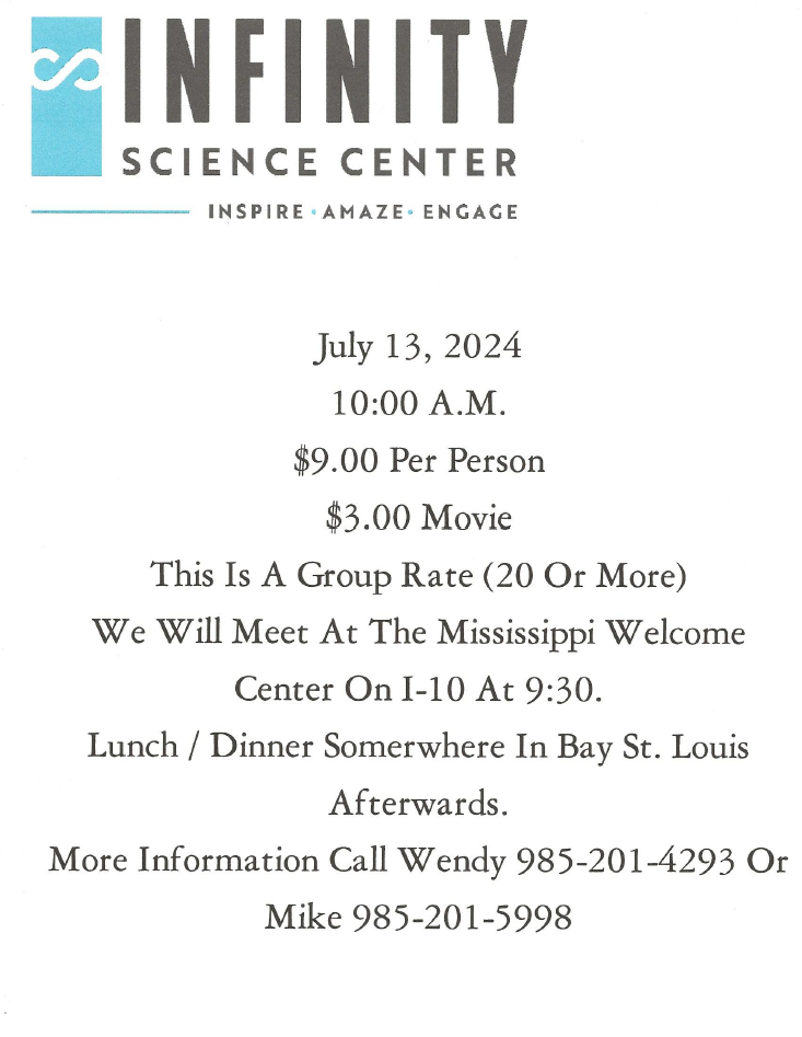 Infinity Space Center Tour - Cancelled. | NMC