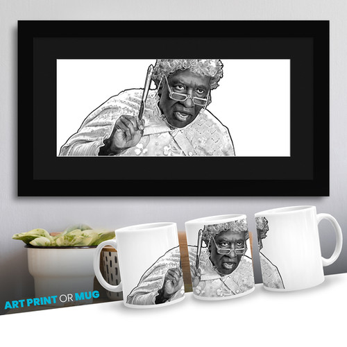 Nutty Professor Eddie Murphy as Grandma Klump | Fine Art Print | Comedy ...