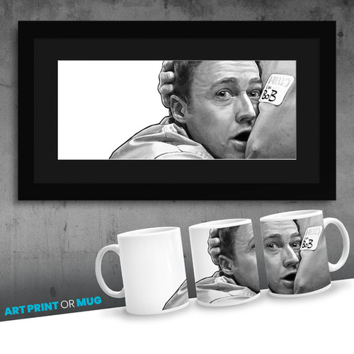 Fight Club Edward Norton Wall Art and Coffee Mug | 90' movie lover gift