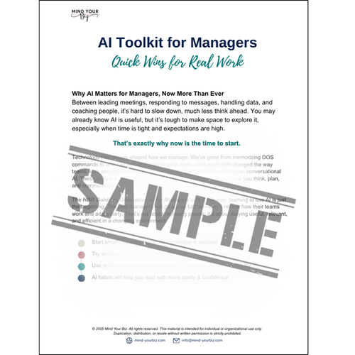 AI for Managers Toolkit | Mind Your Biz