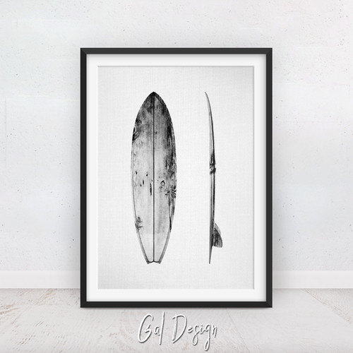 Surfboard Art Print | Gal Design