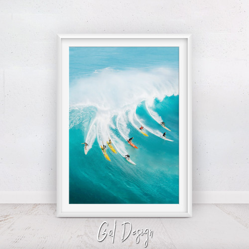 Let's Surf Art Print | Gal Design