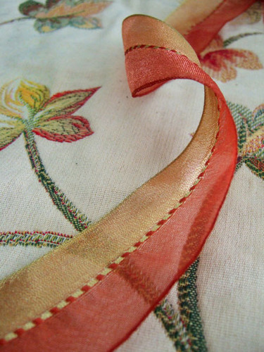 Burnt Orange / Gold Gimp Stitch | The Ribbon Shop