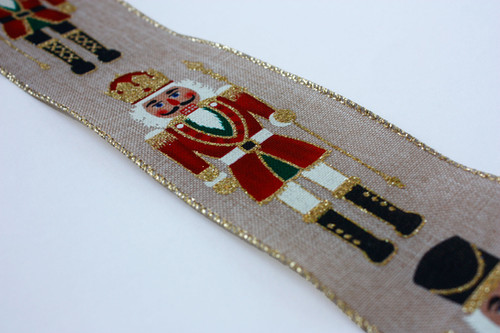 63mm Nutcracker Wired Ribbon | The Ribbon Shop