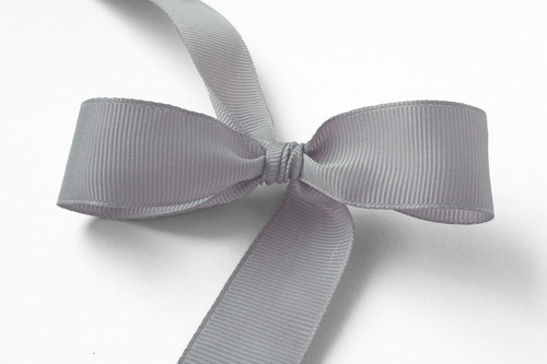 22mm Soft Grey Grosgrain | The Ribbon Shop
