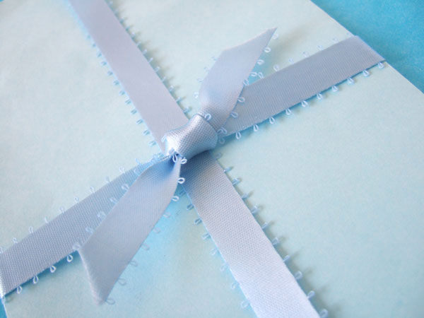 5mm & 9mm Blue Mist Picot-Edged Satin Ribbon | The Ribbon Shop