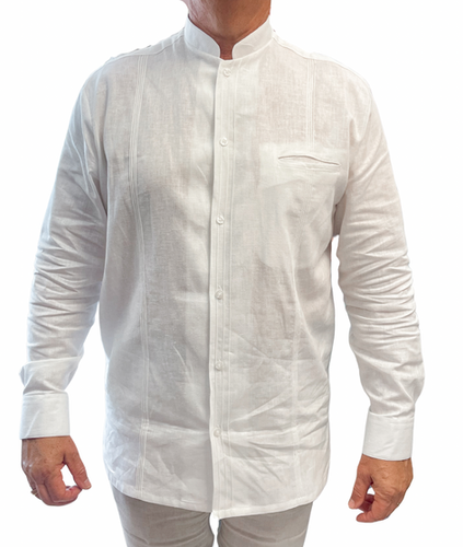 Pepe & Berta Filipina Style Guayabera - 100% Irish Linen Long Sleeve ...