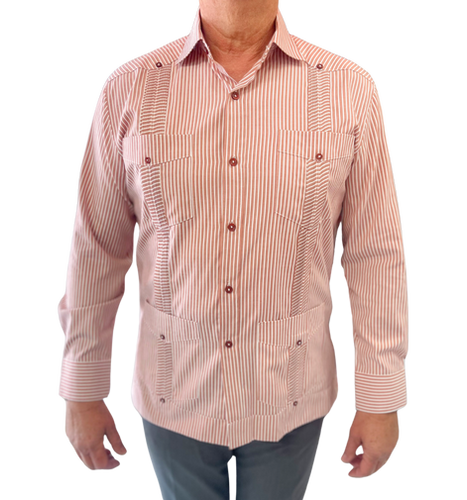 Pepe & Berta Exclusive Striped Long-Sleeve Guayabera | Pepeyberta