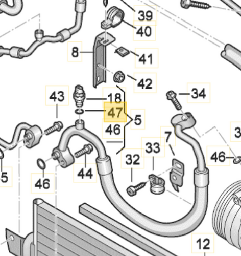 Seal - AC Pressure Sensor (G65) - 8E0260749 | Coverdale Car Parts