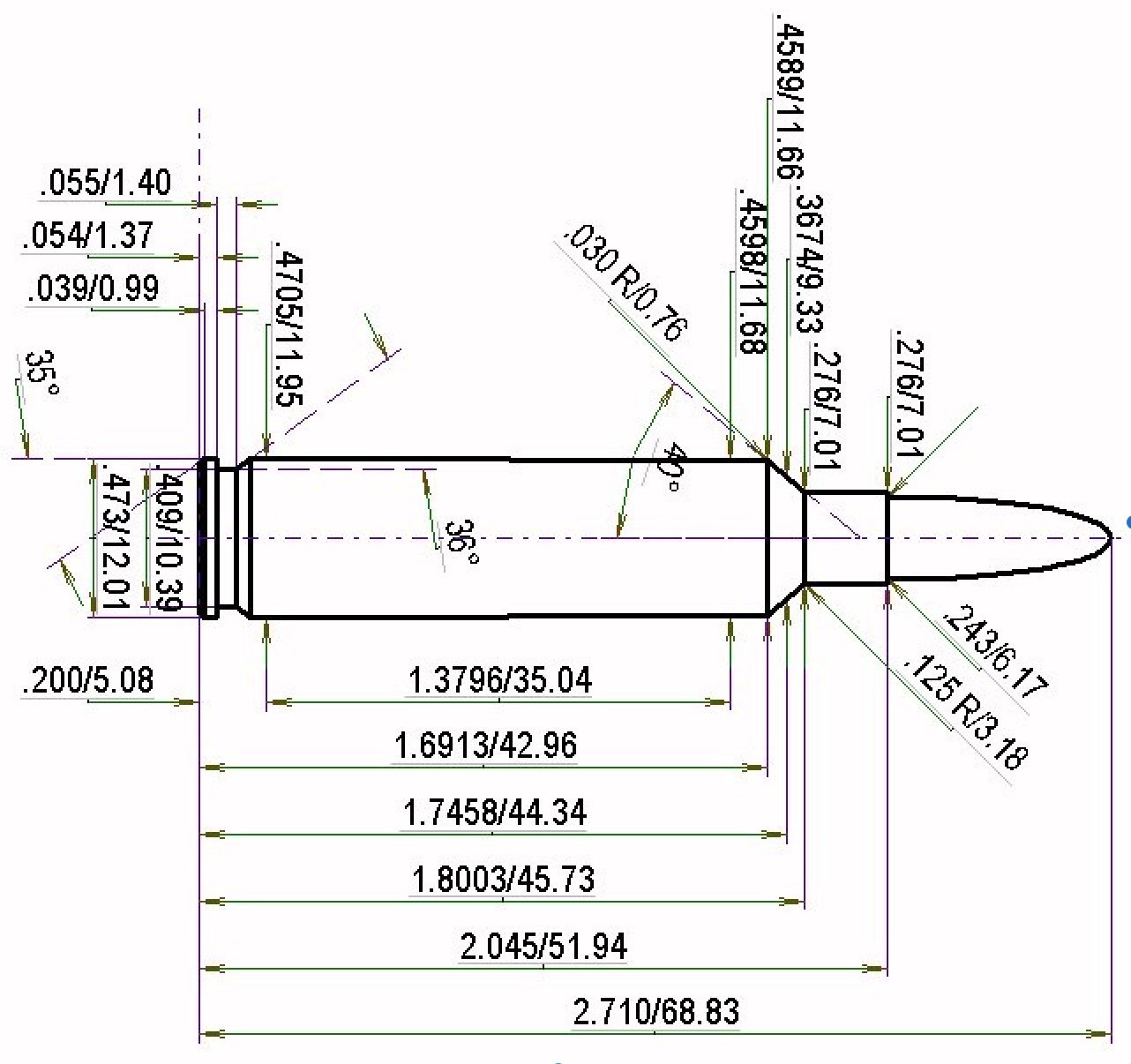 Caliber .243 Ackley Improved Reloading Data
