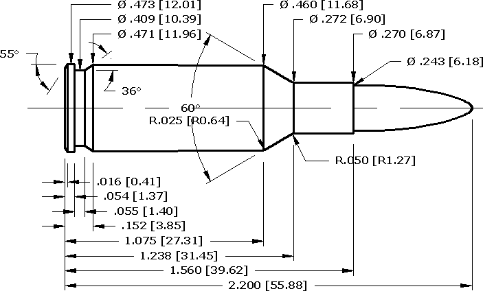Caliber .22 BR Rem. Reloading Data