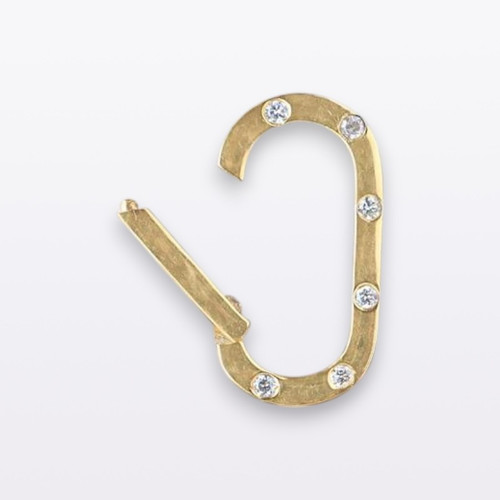 Natural Six Diamond Oval Lock Connector For Bracelet, Necklace, Pendant ...