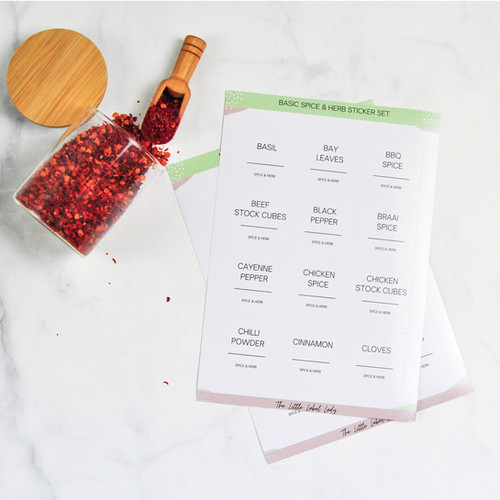Basic Spice & Herb Sticker Set | TheLittleLabelLady