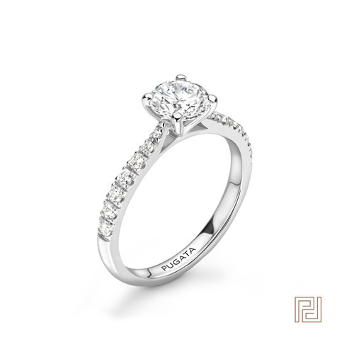 V Shaped Solitare Diamond Engagement Ring | Pugata Jewellery