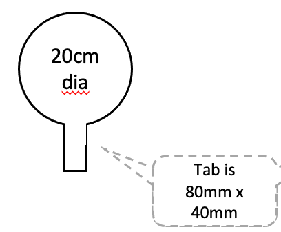 20cm Round IPSC Target With Mounting Tab | Ipsc Gear