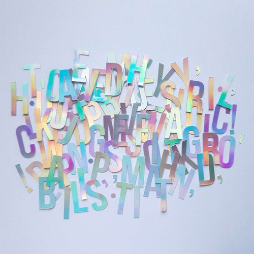 Rainbow Silver Foiled Cardstock Alphabet Set | Crafty Templates