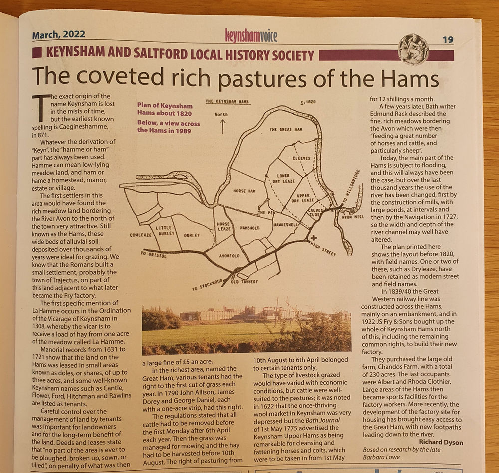 Keynsham Hams - new life to the historic meadows
