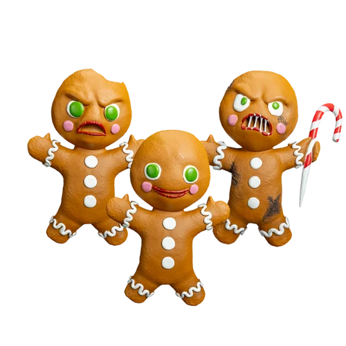 KRAMPUS – GINGERBREAD MEN 3-PACK 10" PROP FIGURES | timebombtoys