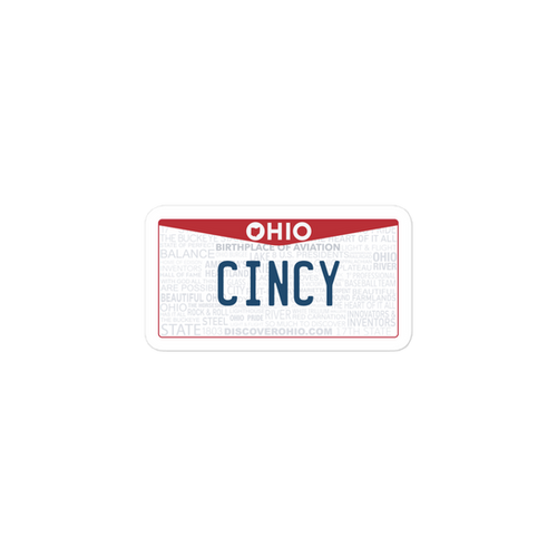 Cincy License Plate Sticker | Rep My City USA