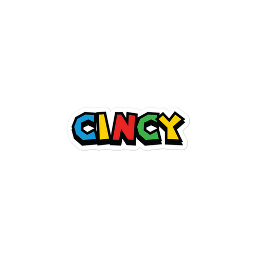Cincy Mario Sticker | Rep My City USA