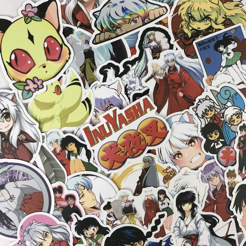 50pc New Type B Inuyasha Notebook Laptop Anime Skateboard Decal Sticker ...
