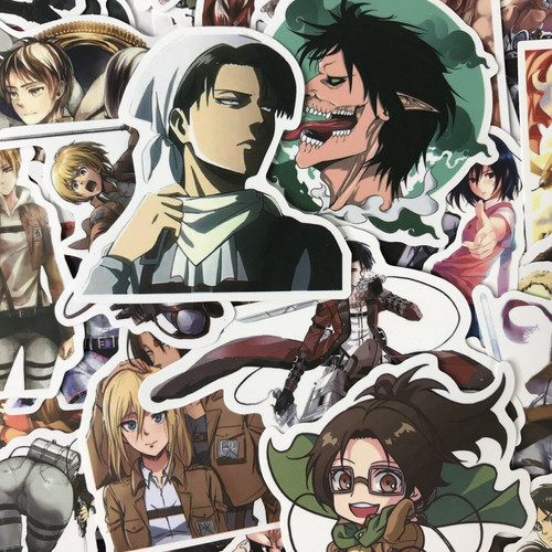 25pc RANDOM Attack on Titan AOT Phone Laptop Skateboard Anime Sticker ...