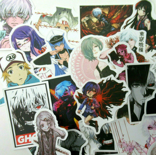 100pc Tokyo Ghoul Manga Guitar Skateboard Laptop Notebook Decal Sticker ...