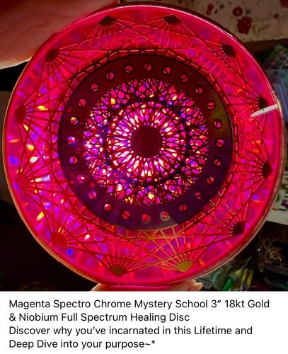 Magenta "Mystery School" FullSpectrum Gold12D and Niobium Healing Disc ...