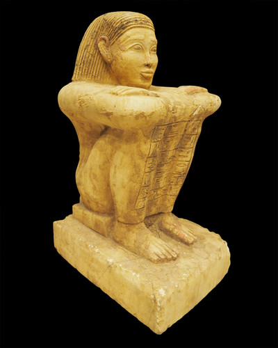 Painted limestone block statue | Nobles Art Gallery