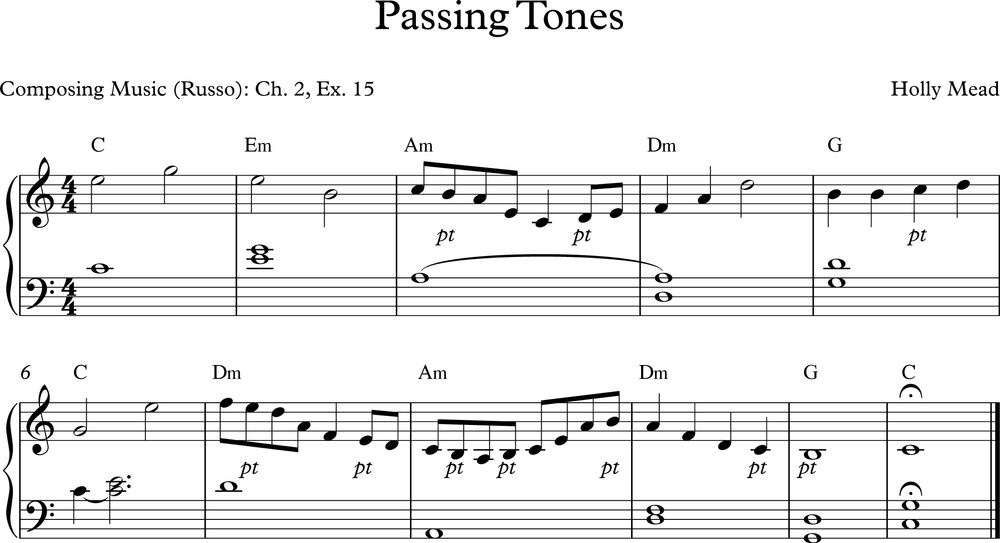 Composing Music by William Russo: Chapter 2 / Exercise 15-18