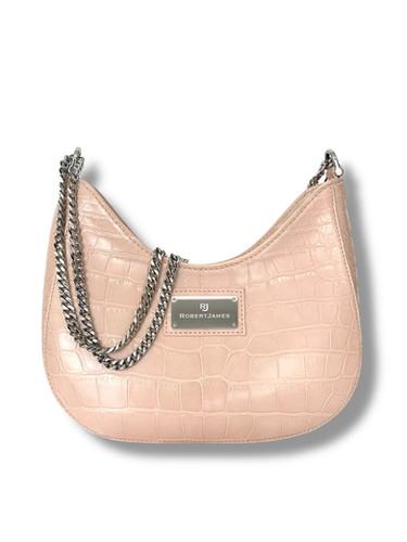 Soft Pink/Nude Alligator - The Blair Hobo | RobertJames