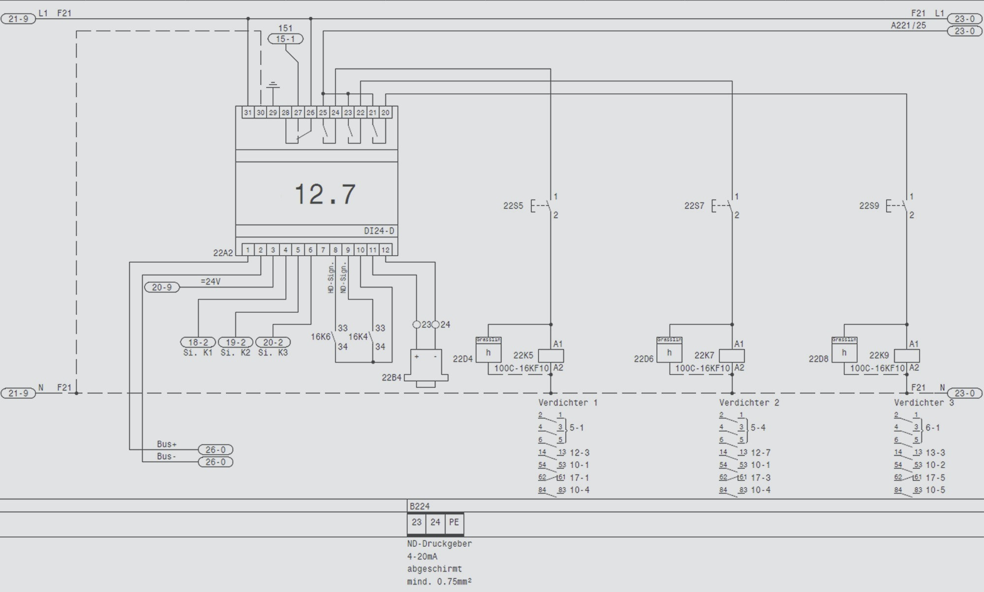 Prinzip- und Elektroschema