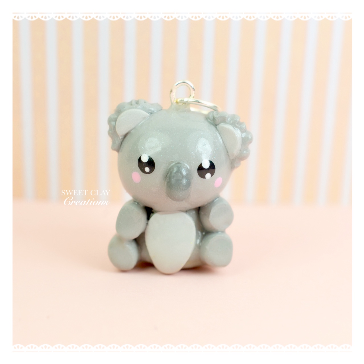 Art & Collectibles Polymer clay cute koala charm Sculpture etna.com.pe