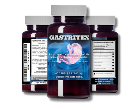 Gastritex 60 cápsulas | elangeldelasalud