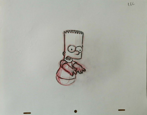 SIMPSONS TV Show Original Animation Art Cel Drawing Bart #23 | Premier ...