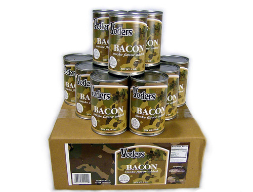 Yoders Fully Cooked Canned Bacon Full Case 12 Cans- YCB500763 ...