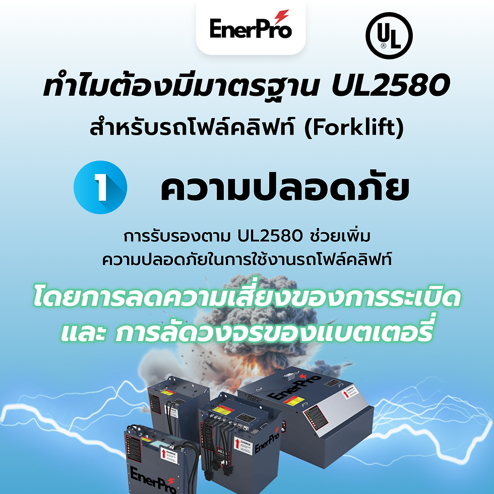 แบตเตอรี่เหมือนกันแต่ทำไมต้องเรา EnerPro มาตรฐาน UL2580 ได้กลายเป็น ...