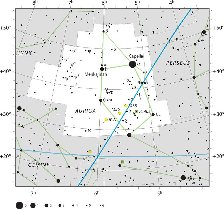 Constellation du Cocher | Ciel de nuit